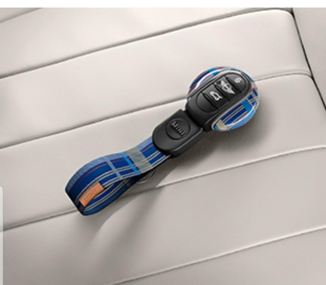 Mini cooper key cap and lanyard in speedwell blue design, Car ...