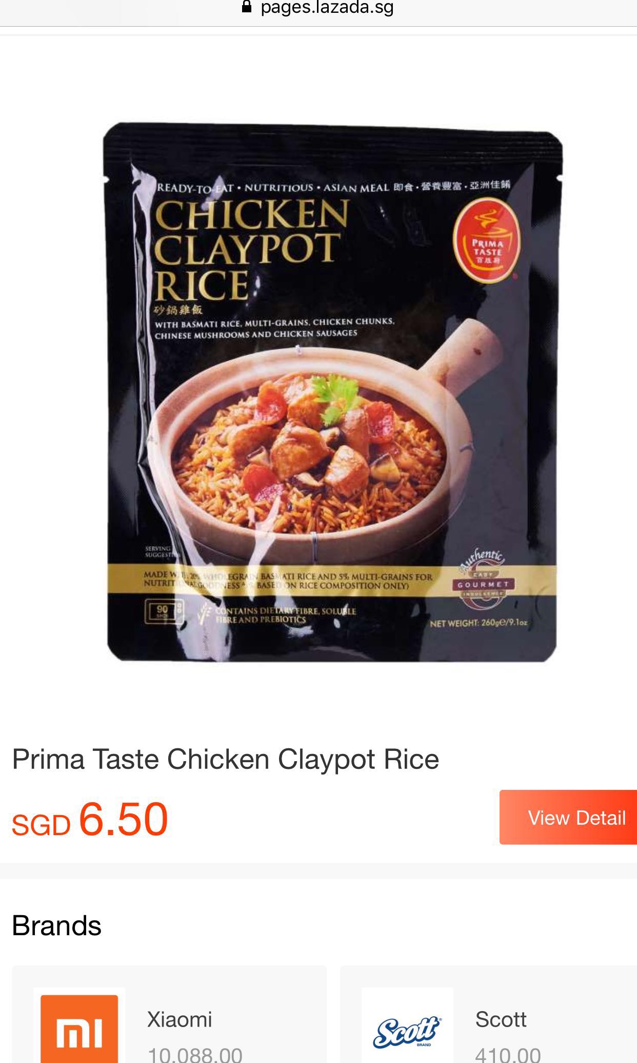 Prima taste ready to eat / ready meals chicken claypot rice *basmati ...