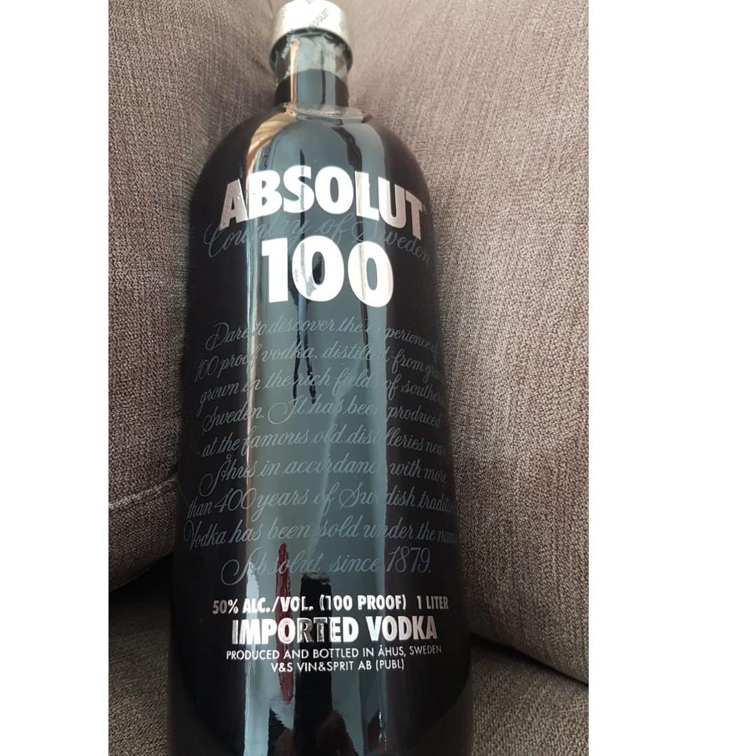 Absolute Vodka 100, Food & Drinks, Alcoholic Beverages on Carousell