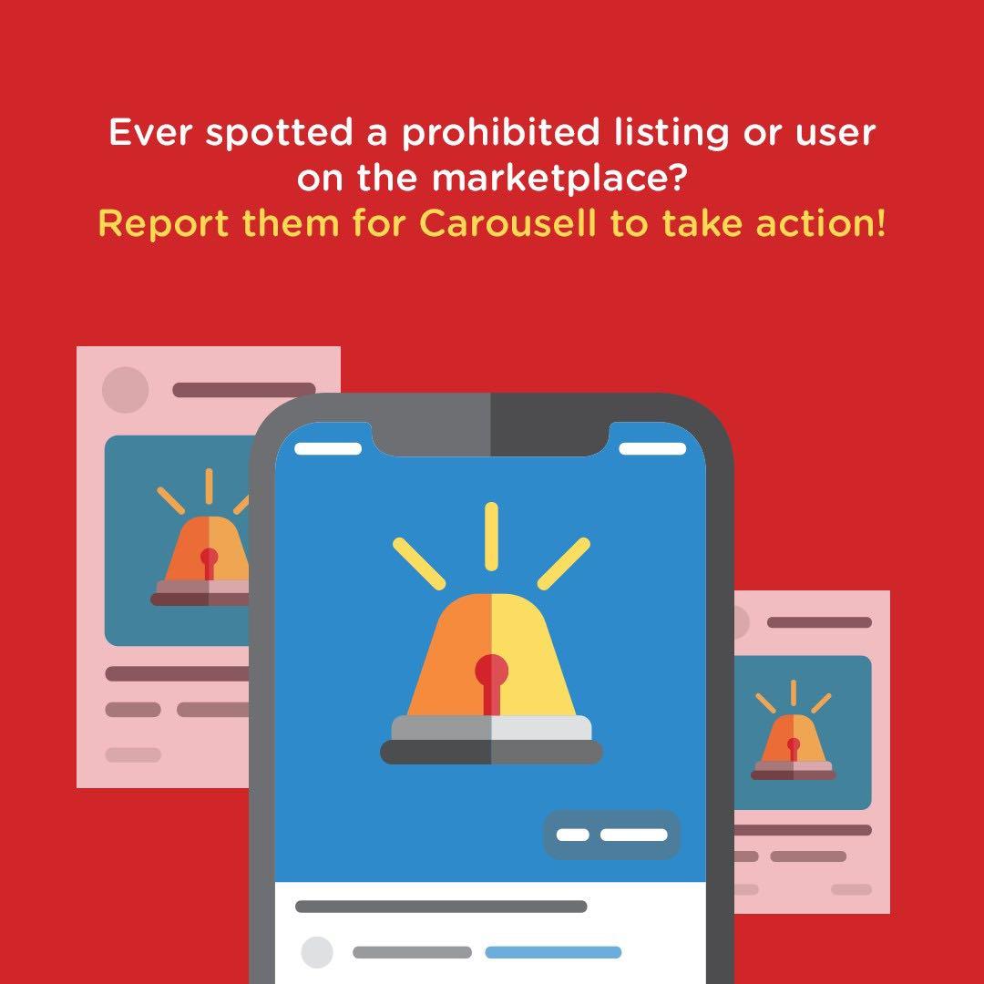 Help look out for our community!, Announcements on Carousell
