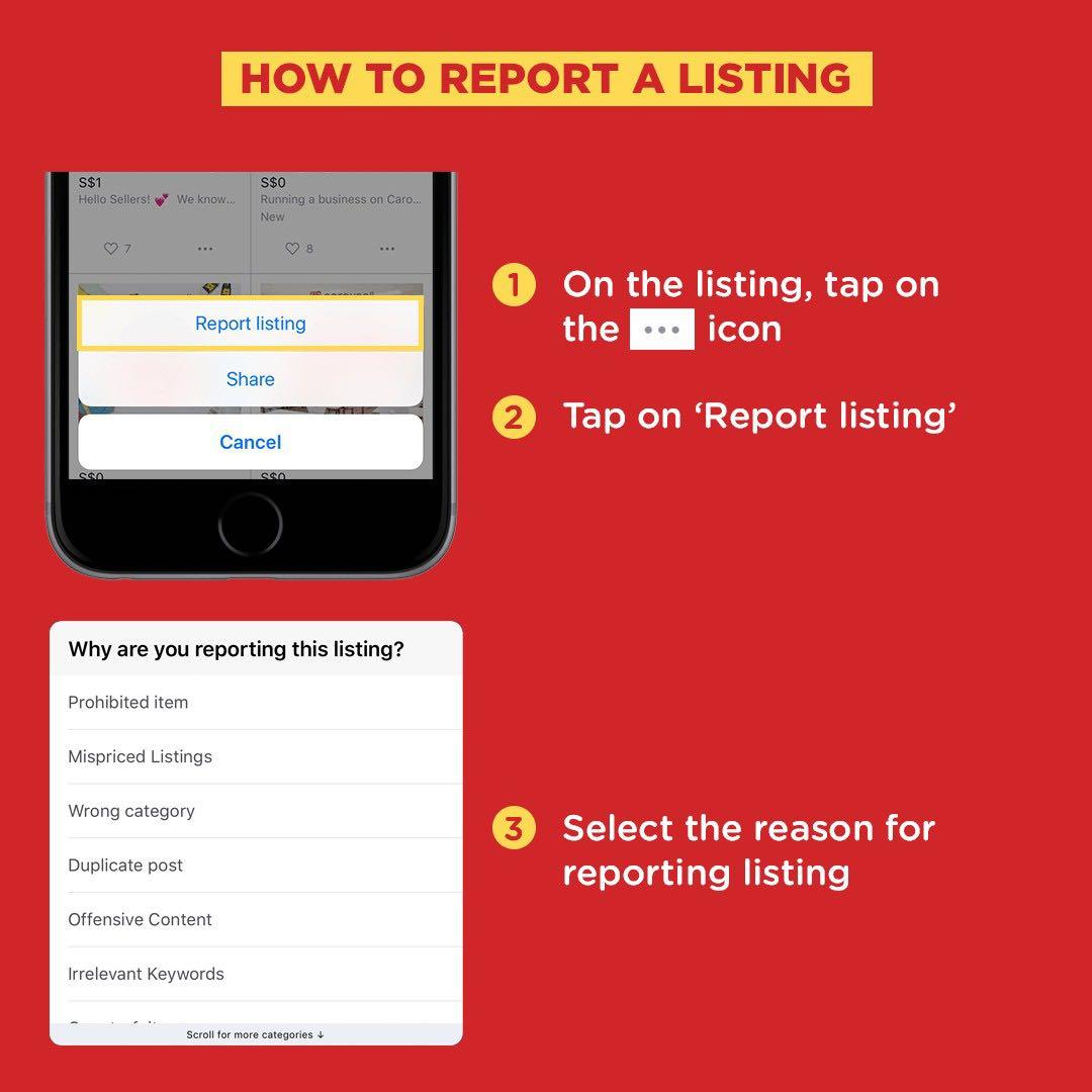 Help look out for our community!, Announcements on Carousell