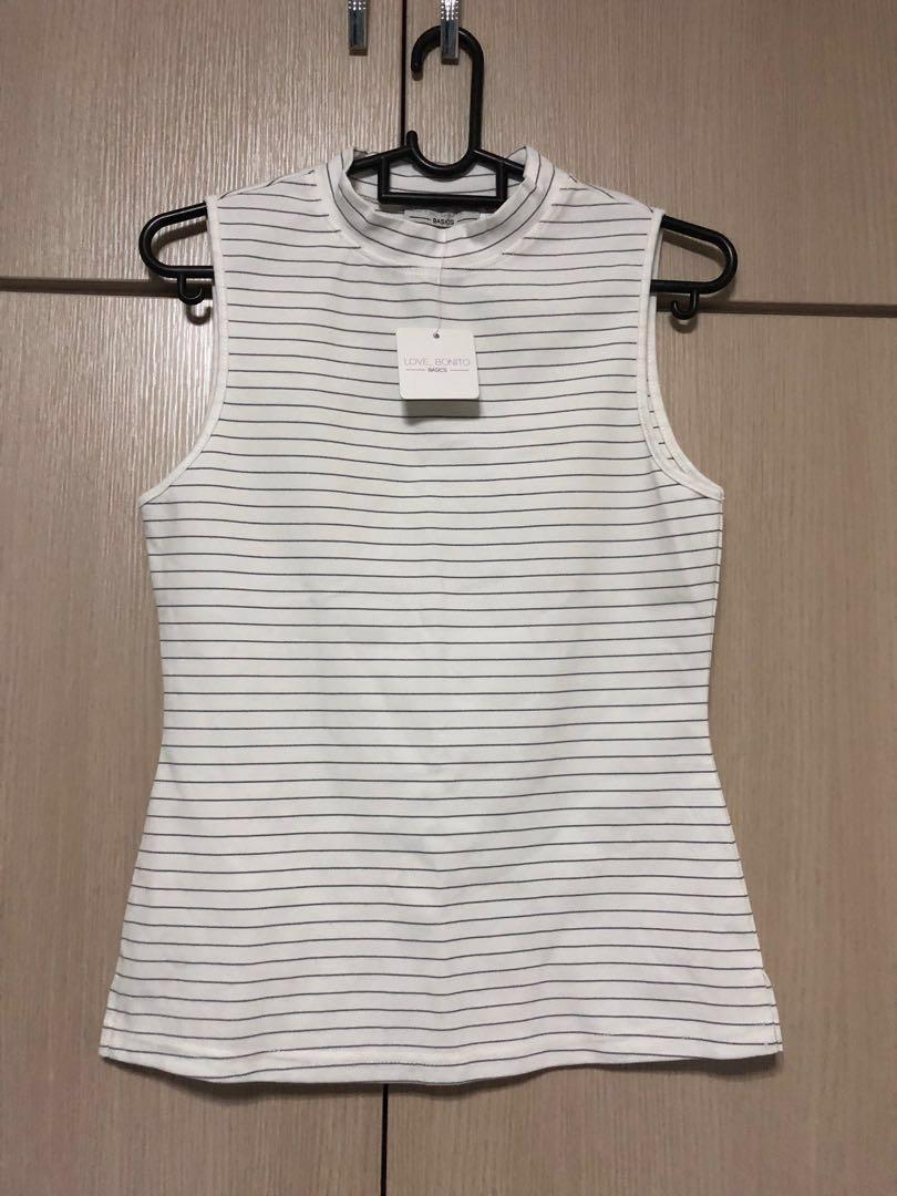 Love Bonito White Color Top, Women's Fashion, Tops, Sleeveless on Carousell