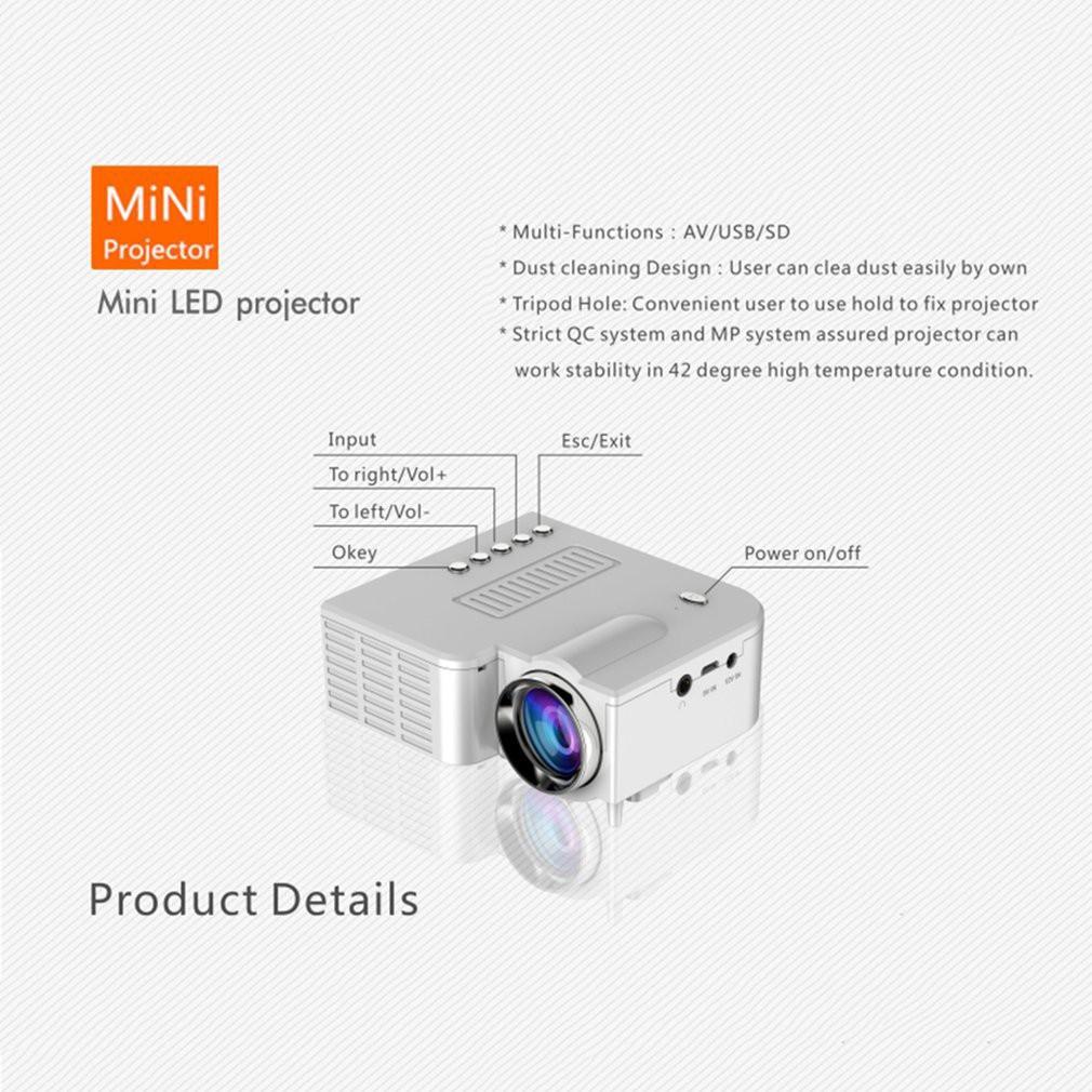 Mini Portable LED Projector 1080P HD Family projector, TV & Home ...