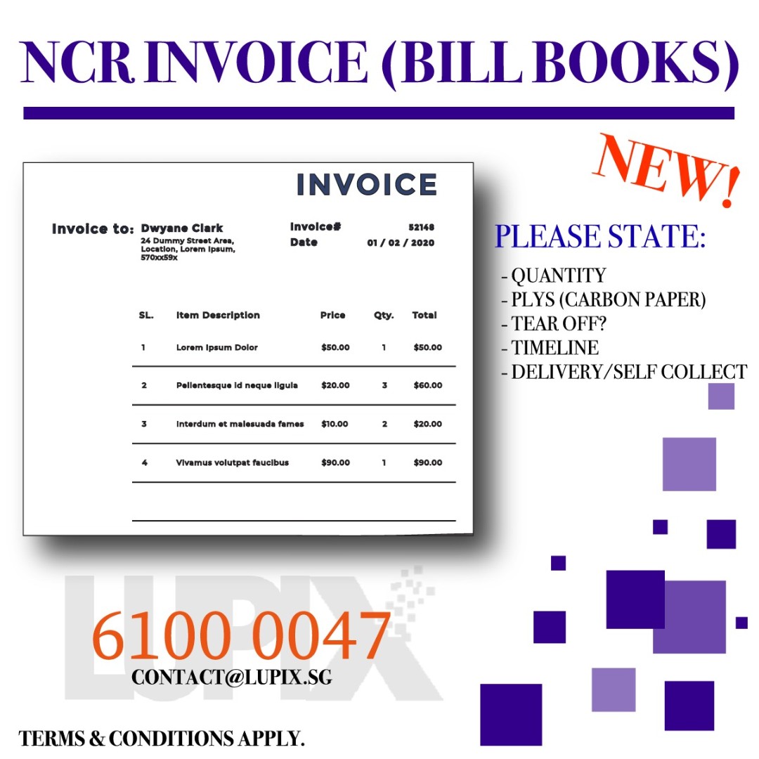 NCR PAD/INVOICE/RECEIPTS, Hobbies & Toys, Stationery & Craft ...