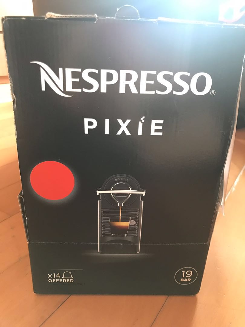 全新未開封咖啡機Nespresso Coffee Red Machine C60 PIXIE SG Brand New, 家庭電器, 廚房電器 ...