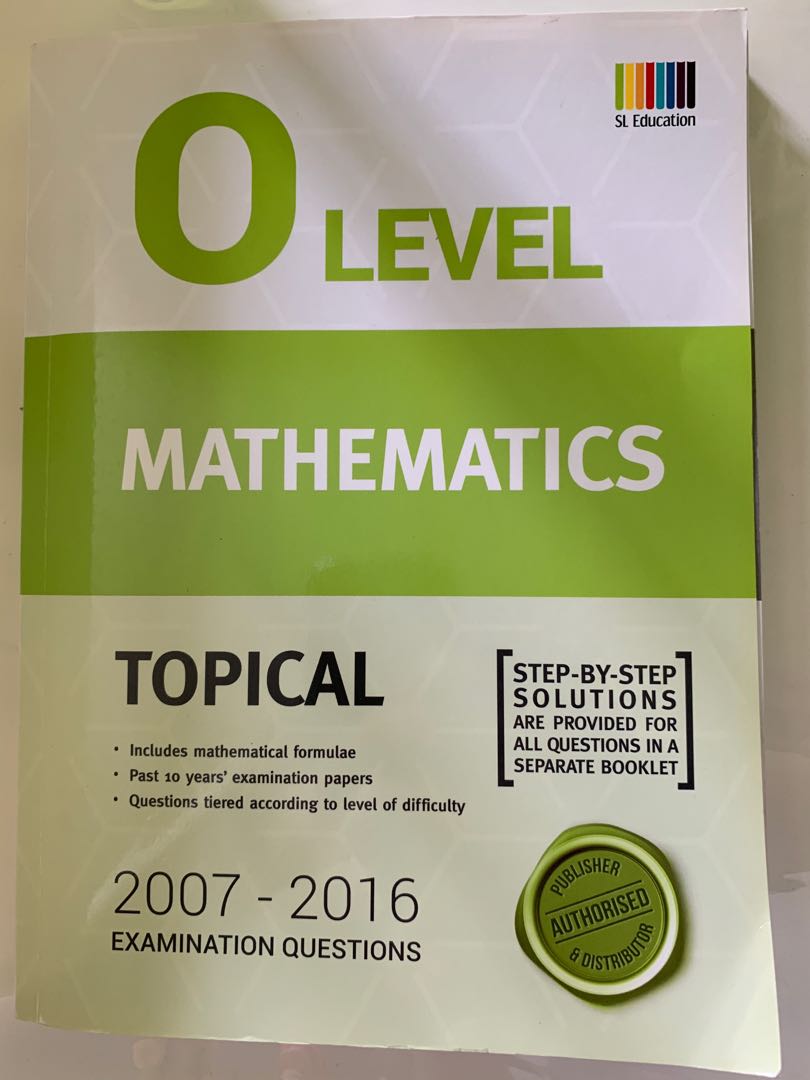 O Level TYS Topical Mathematics Shinglee, Hobbies & Toys, Books ...