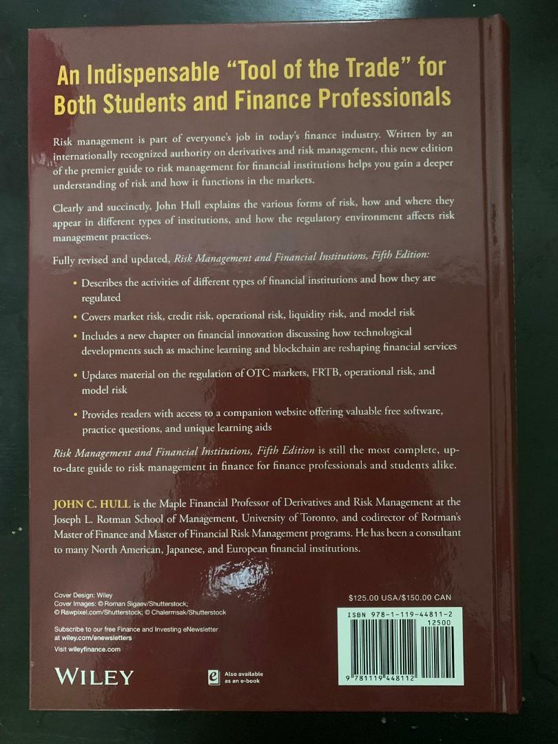 Risk Management and Financial Institutions Fifth Edition, Computers ...