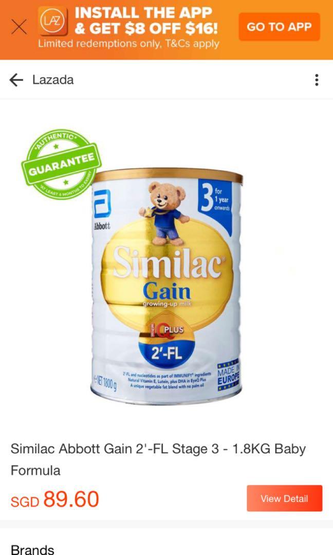 Similac gain stage 3 milk powder( made in Europe), Babies & Kids, Nursing & Feeding, Weaning ...