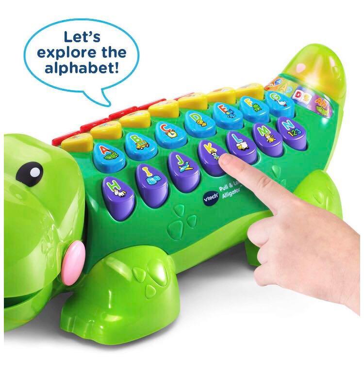 Vtech Pull and Learn Alphabet Alligator Toy, Babies & Kids, Infant ...