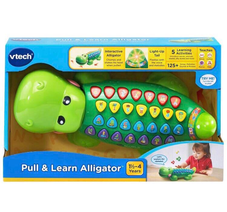 Vtech Pull and Learn Alphabet Alligator Toy, Babies & Kids, Infant ...
