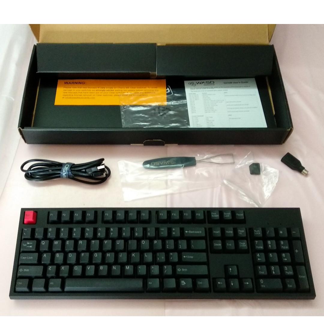 WASD V2 104-Key Doubleshot PBT Black/Slate Mechanical Keyboard (Cherry ...