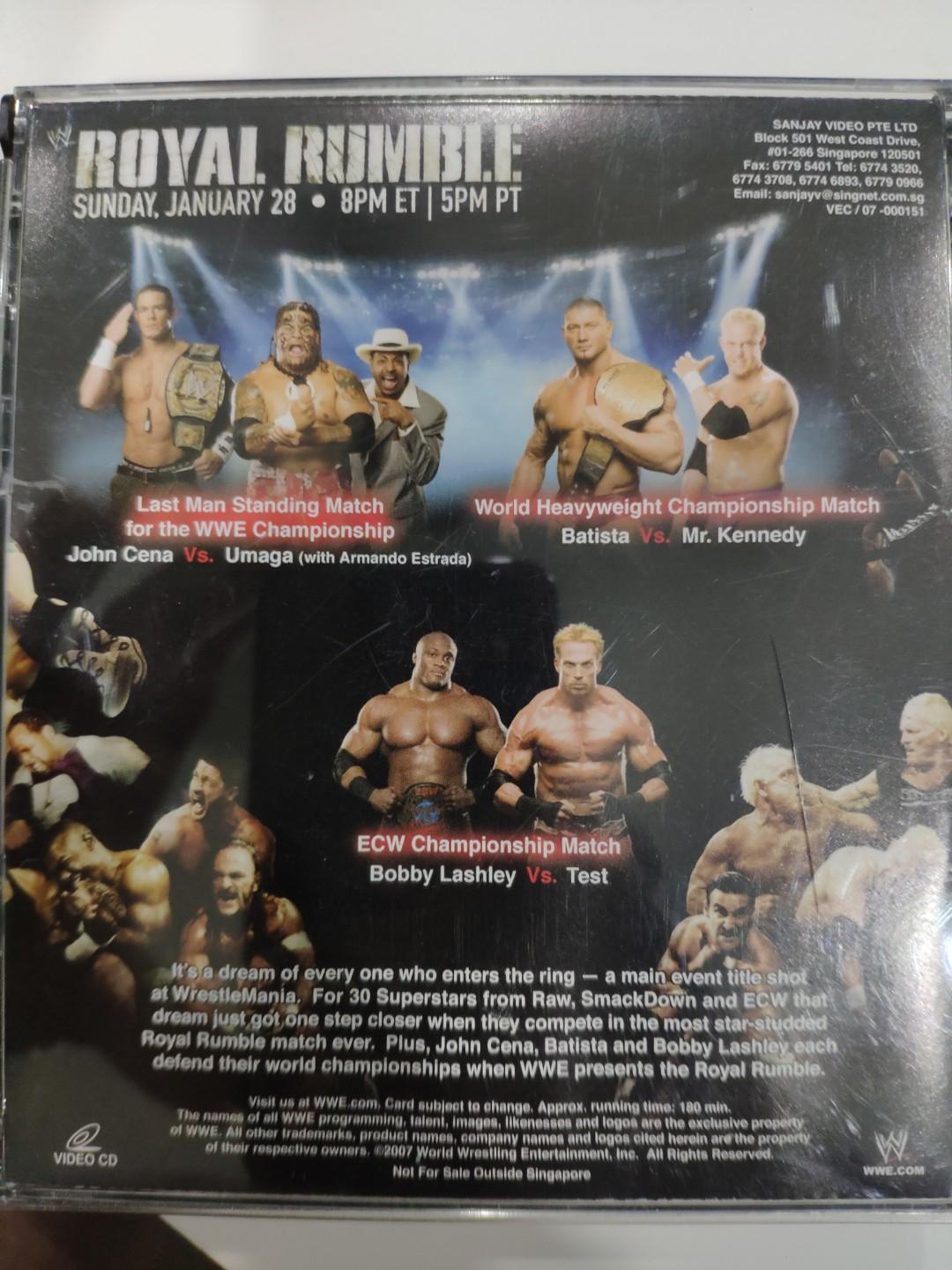 WWE Royal Rumble 2007 (Original), TV & Home Appliances, TV ...