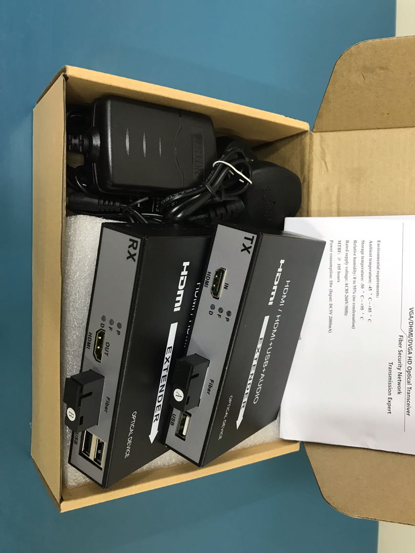 2019 HDMI AV Optical Fiber Extender, 電腦＆科技, 電腦周邊及配件, Wifi及上網相關產品 - Carousell
