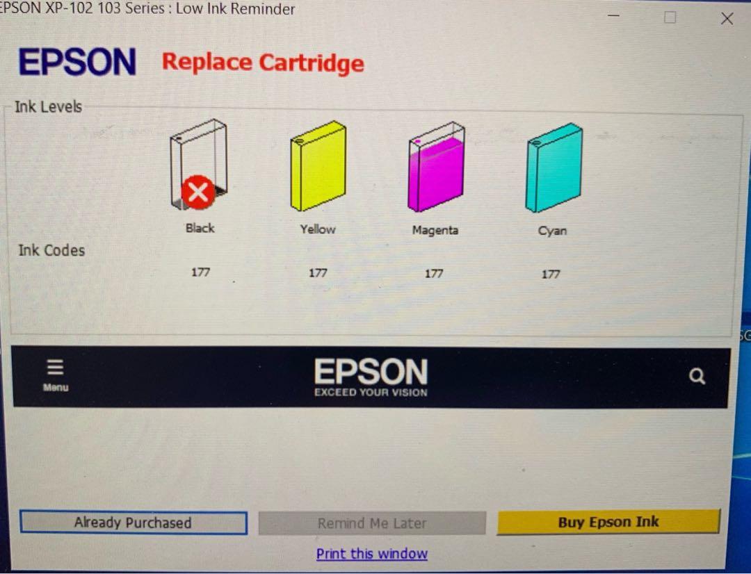 EPSON Printer XP-102, Computers & Tech, Printers, Scanners & Copiers on ...