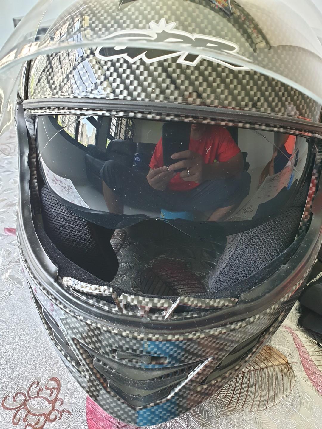 GDR helmet, Motorcycles, Motorcycle Apparel on Carousell