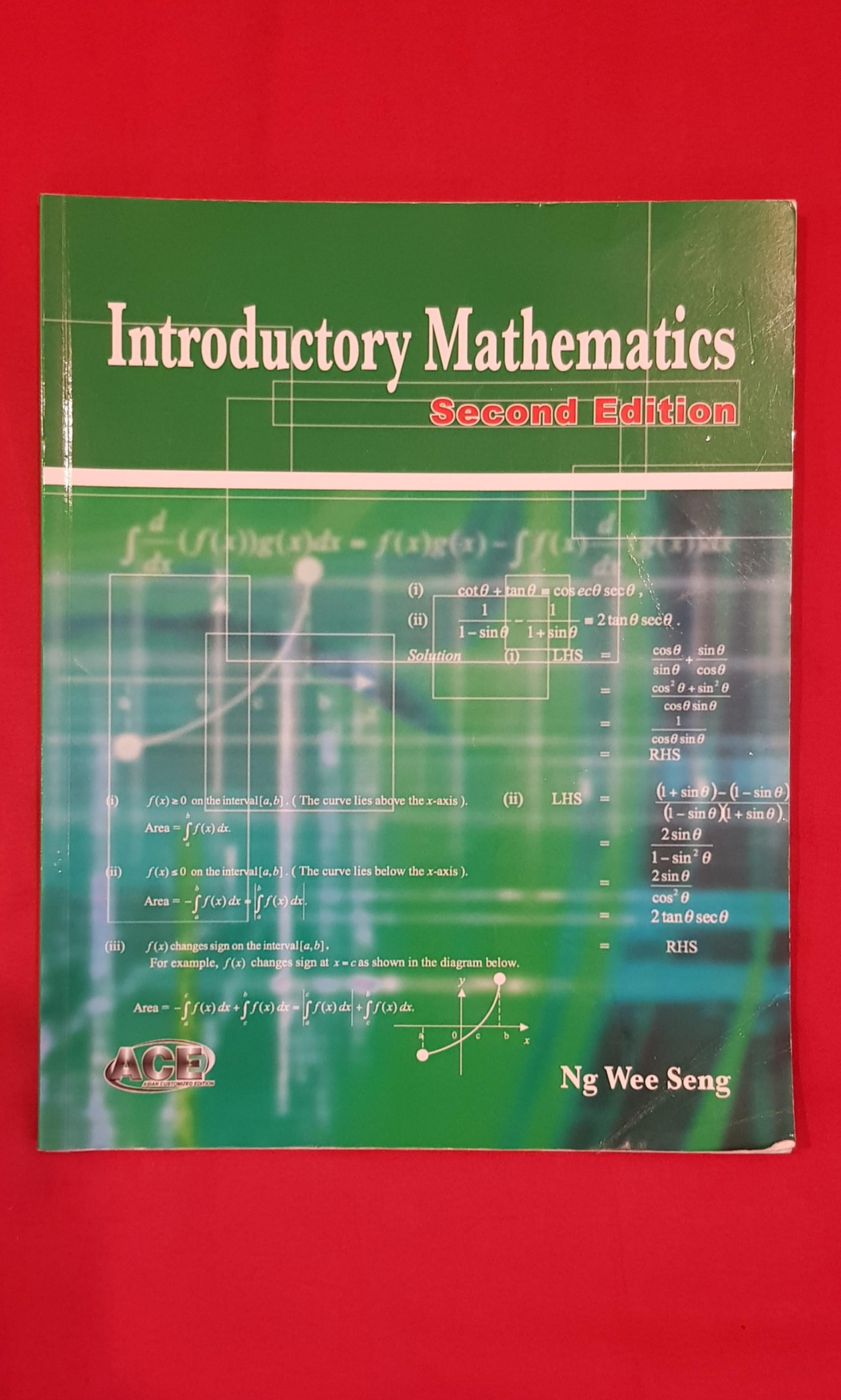 MA1301 - Introductory Mathematics (2nd edition) by Ng Wee Seng, Hobbies ...