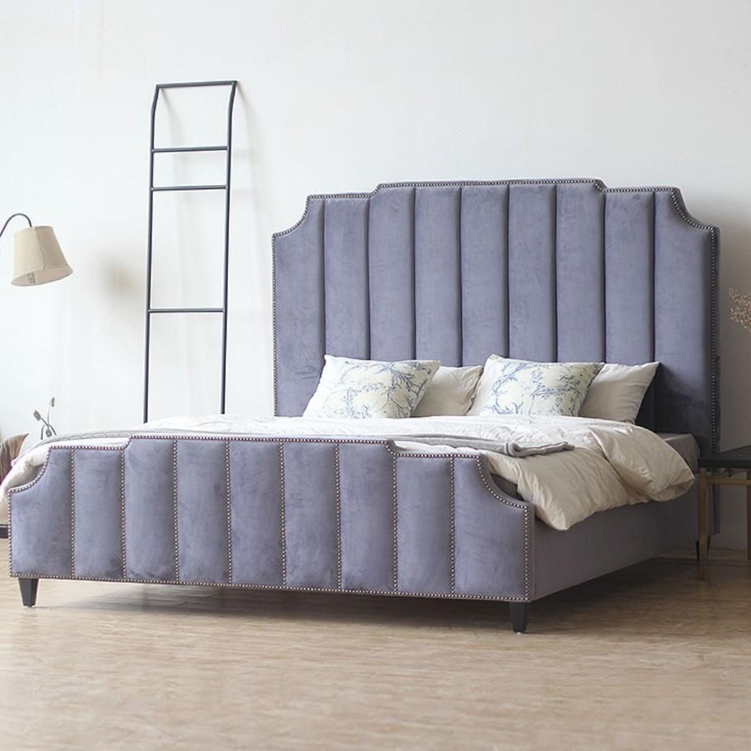 Modern luxury High back bedframe, Furniture & Home Living, Furniture ...