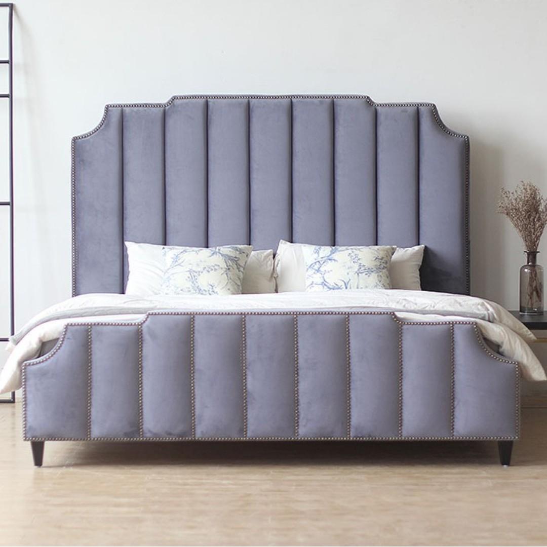 Modern luxury High back bedframe, Furniture & Home Living, Furniture ...
