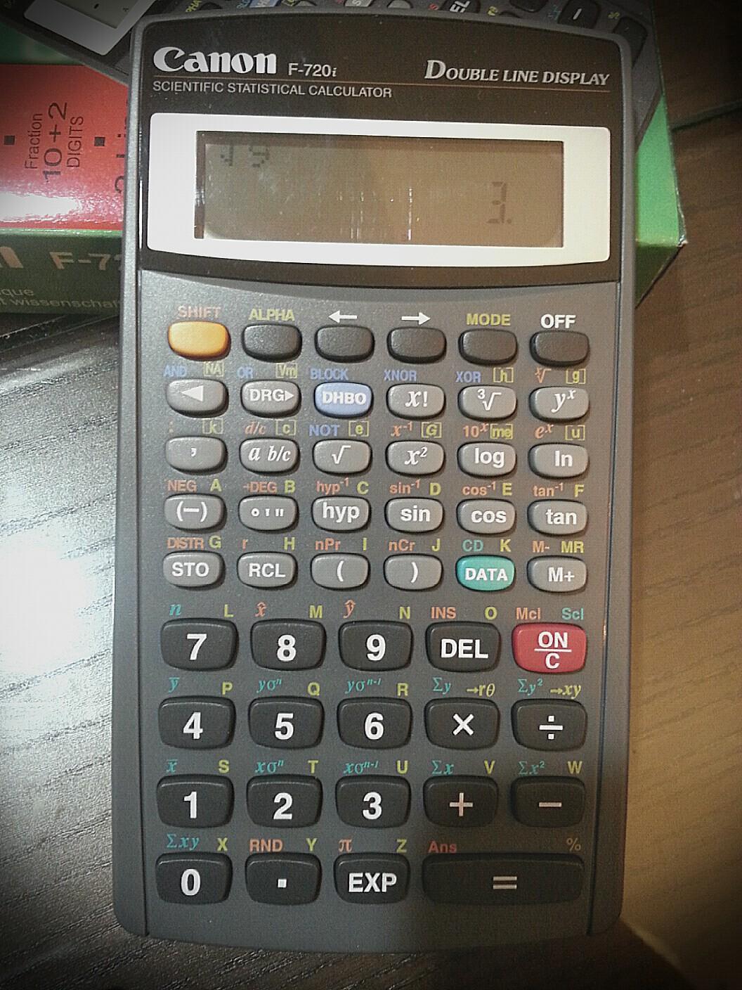 New CANON Scientific Calculator (Model: F-720i), Computers & Tech ...