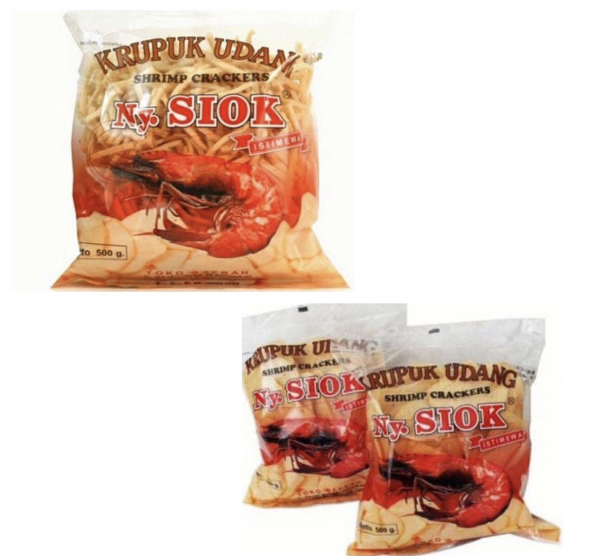incl delivery Ny. Siok prawn crackers stick / oval shape 500gr. Krupuk ...