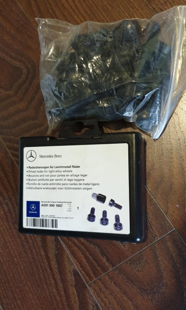 Original Mercedes lug nuts and wheel lock set, Car Accessories, Tyres ...