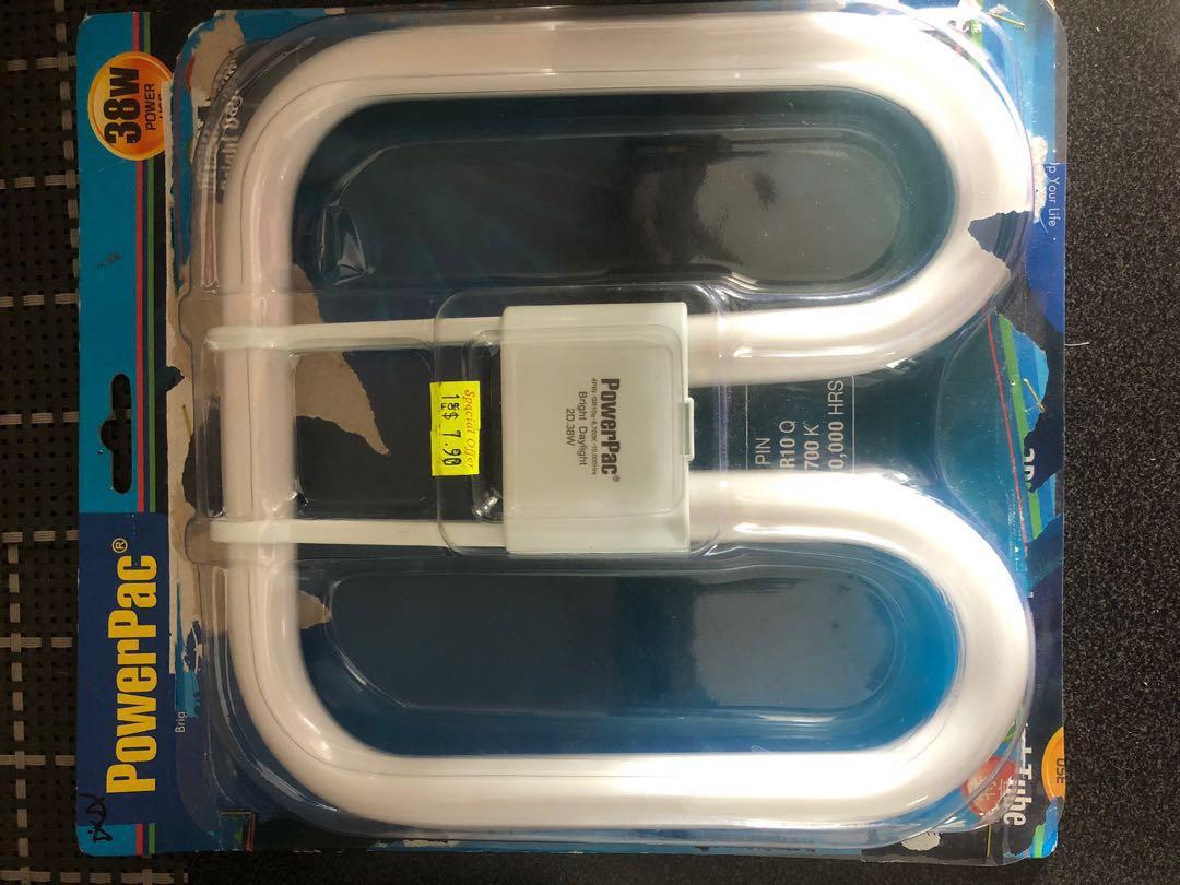 Powerpac 2D 38W bright daylight bulb, Furniture & Home Living, Lighting ...