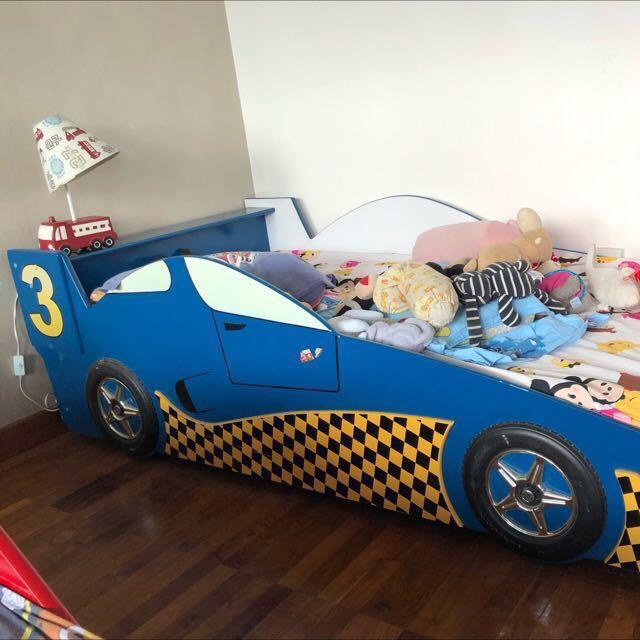 Race car bed (red) single, Furniture & Home Living, Furniture, Bed ...