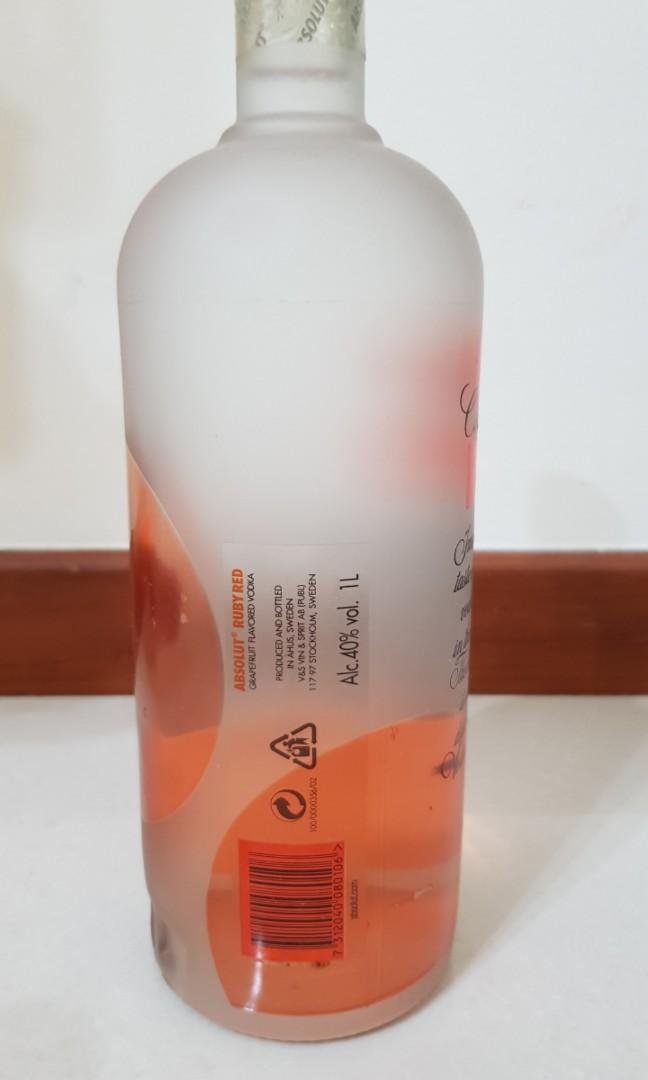 Absolut Vodka Red Ruby, Food & Drinks, Alcoholic Beverages on Carousell