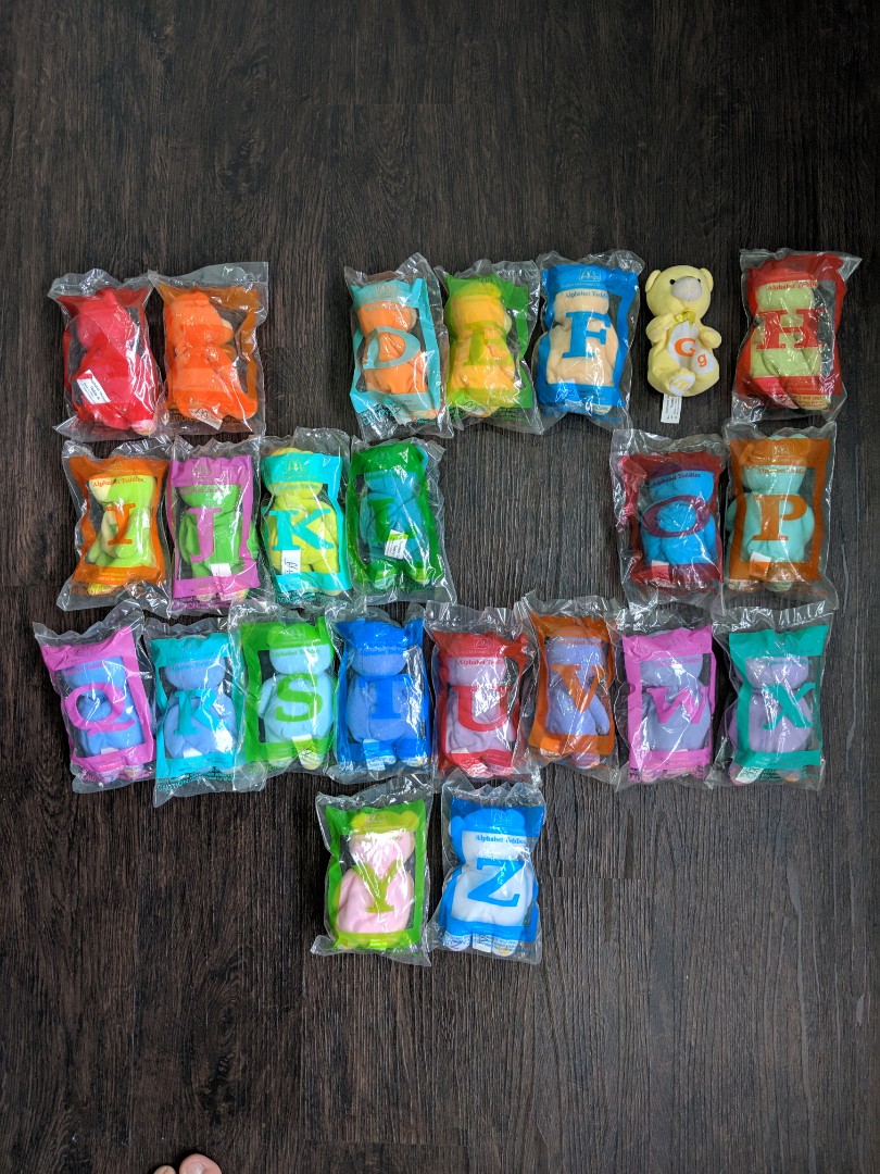 Alphabet Bears by McDonald's, Hobbies & Toys, Toys & Games on Carousell