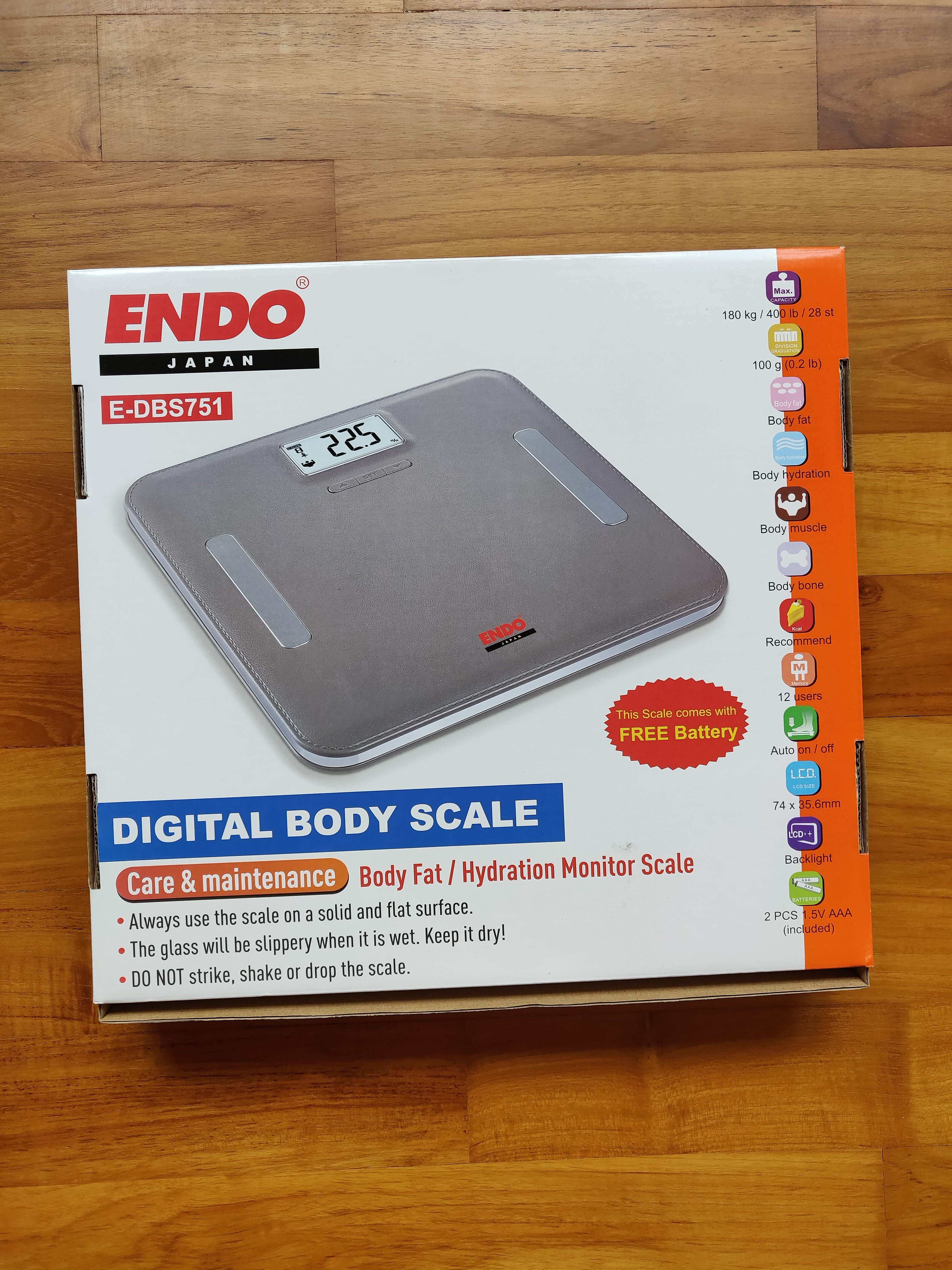 ENDO Weighing Scale E-DBS751 *BRAND NEW, Health & Nutrition, Health ...