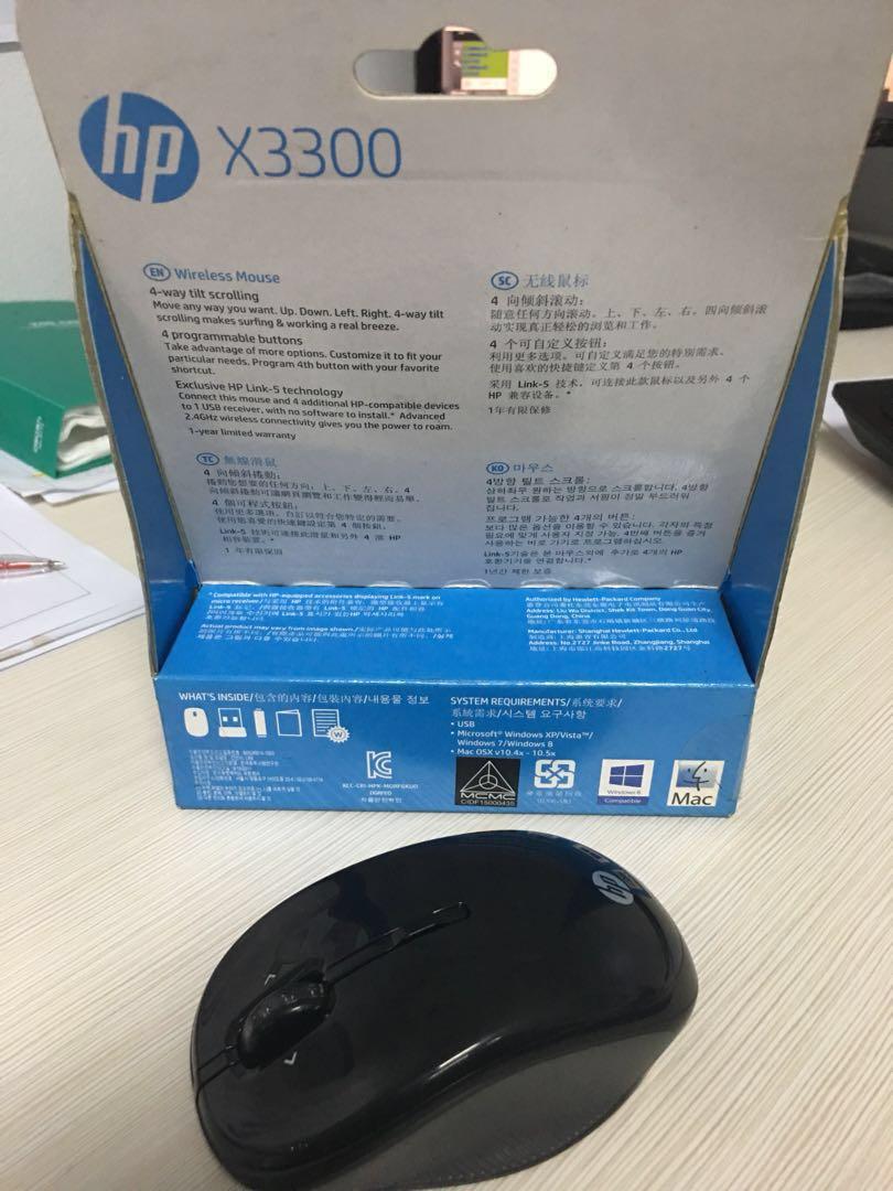 HP X3300 Wireless Mouse, Computers & Tech, Parts & Accessories ...