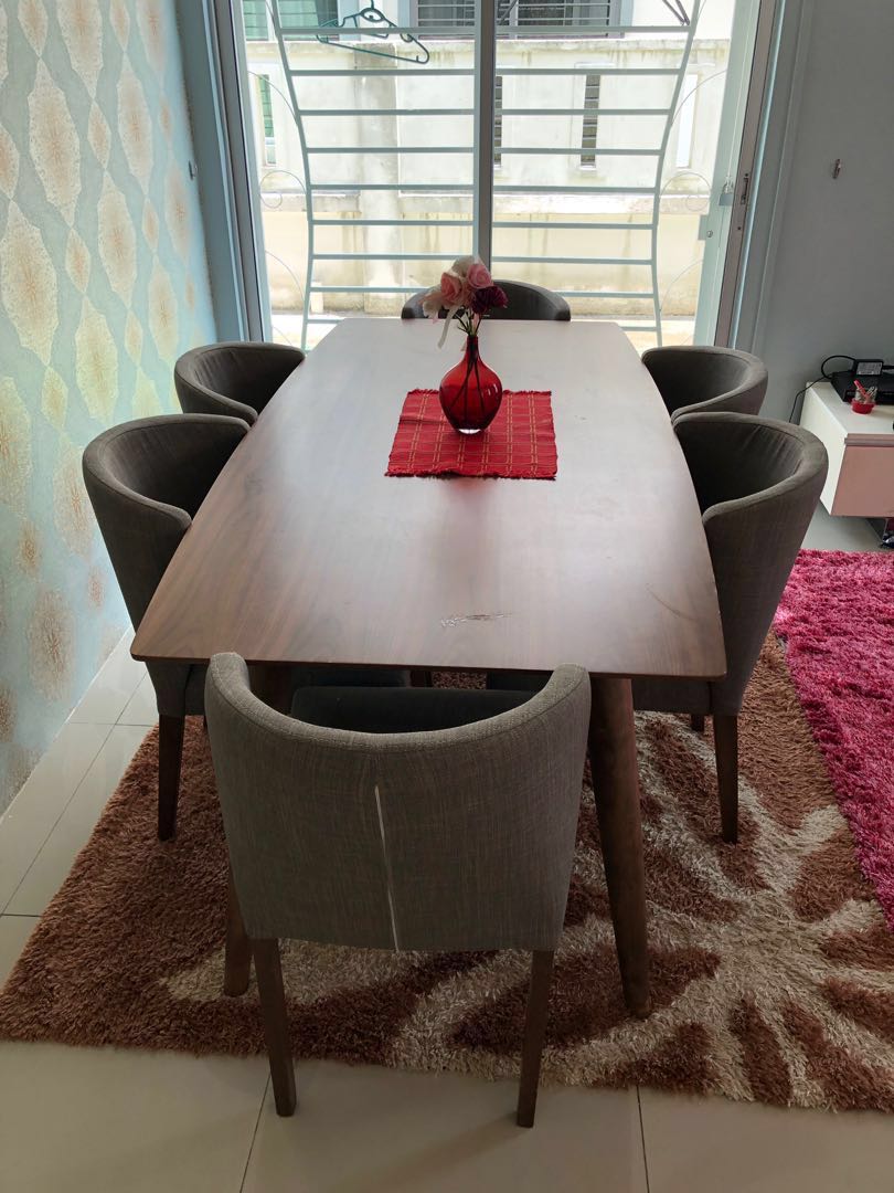 MEJA MAKAN SSF 6 SEATERS, Furniture & Home Living, Furniture, Chairs on ...