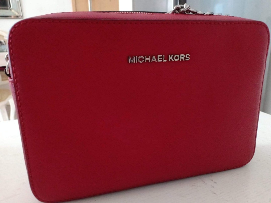 Mk red sling bag, Women's Fashion, Bags & Wallets, Cross-body Bags on ...