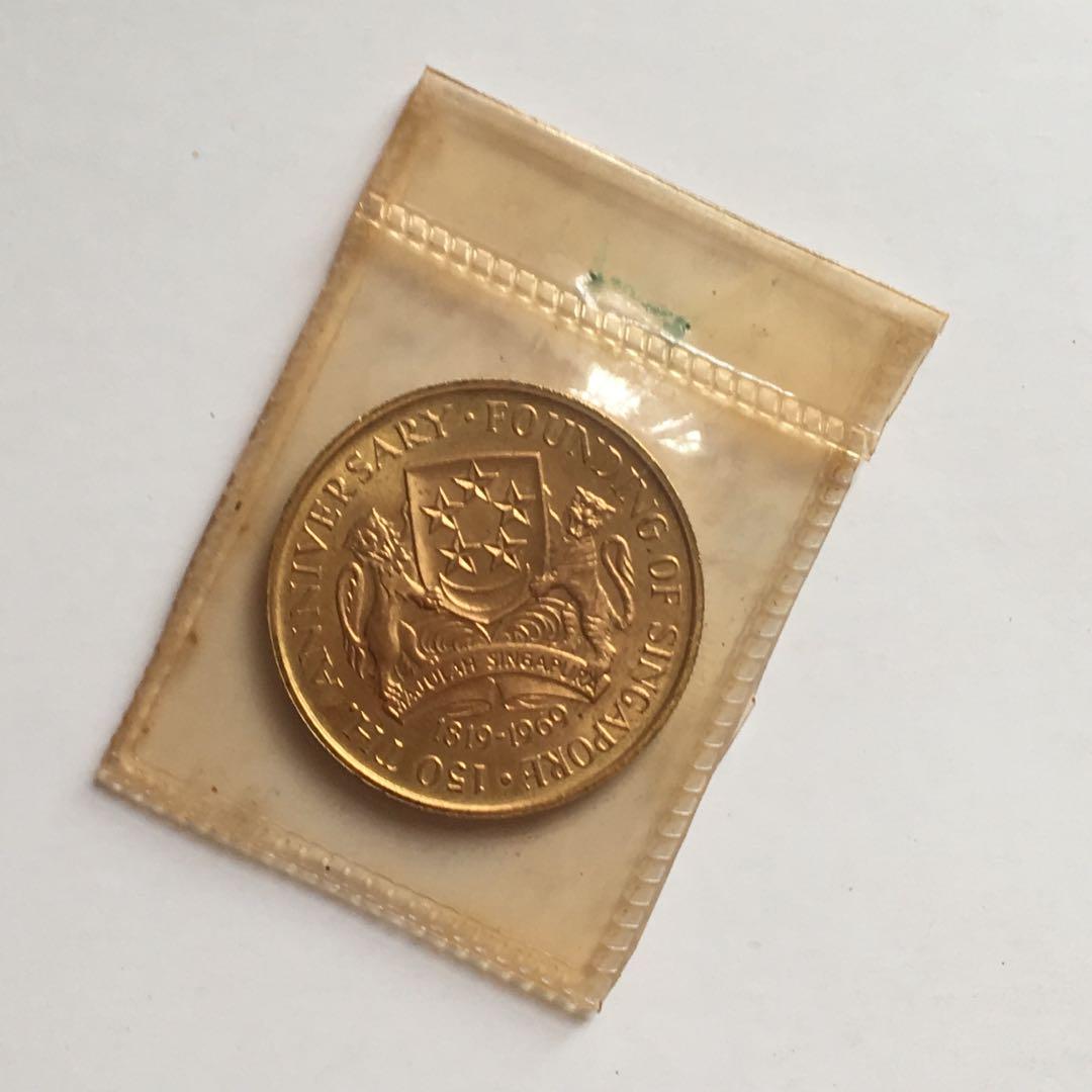 Singapore $150 Lighthouse 1969 Gold Coin with original box and holder ...