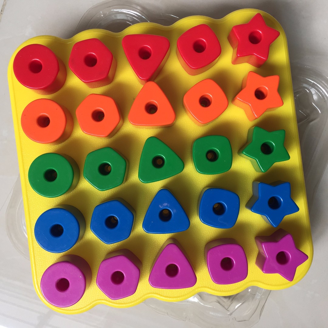 Stacking Shapes Pegboard, Hobbies & Toys, Toys & Games on Carousell