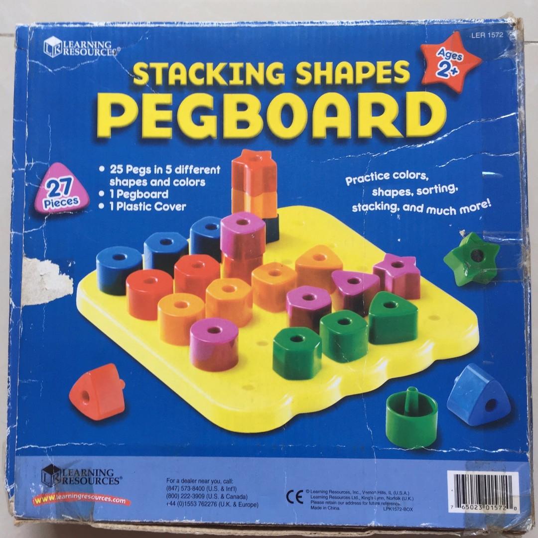 Stacking Shapes Pegboard, Hobbies & Toys, Toys & Games on Carousell