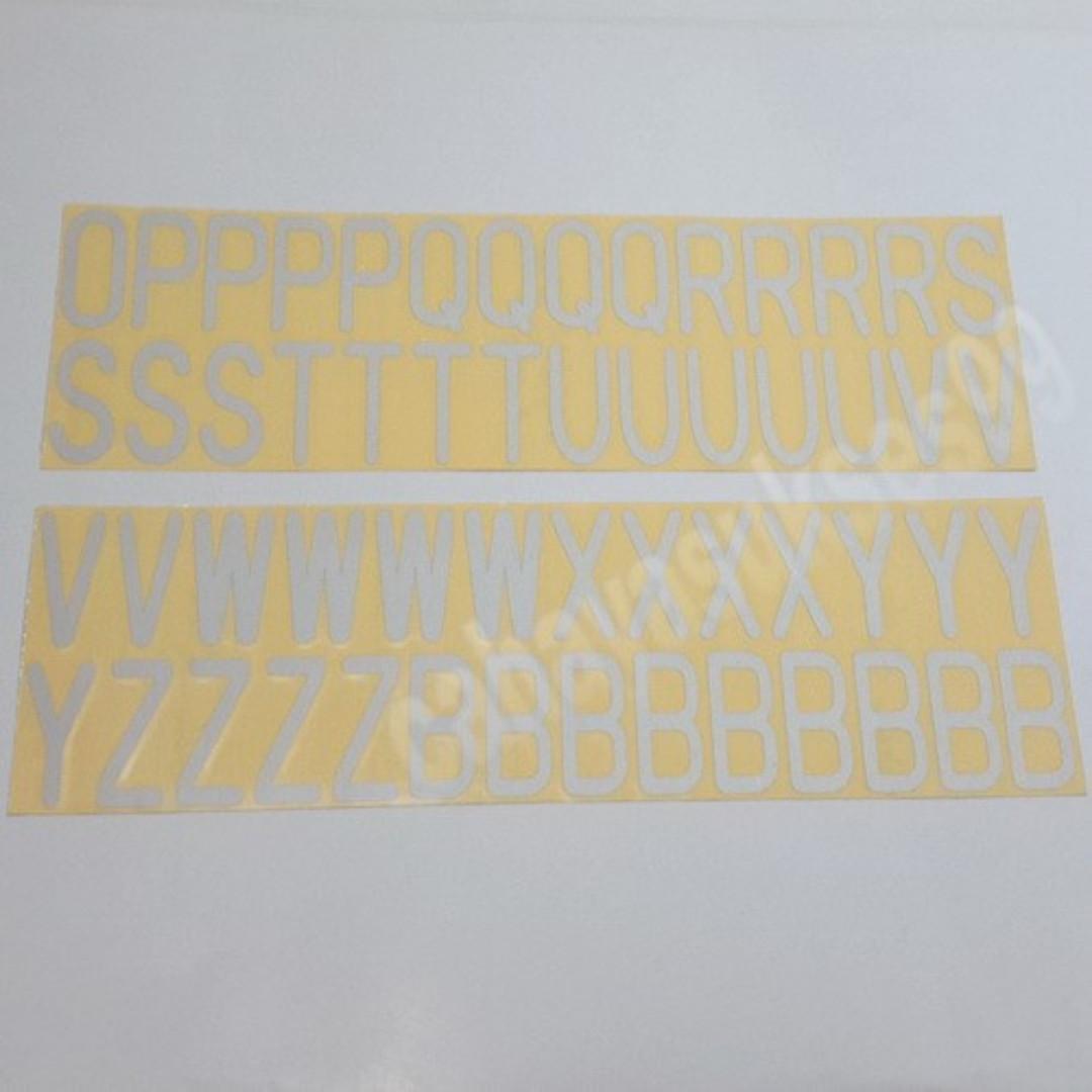 Sticker Cutting Plat Nomor Motor Alphabet Abjad Huruf Angka Putih ...