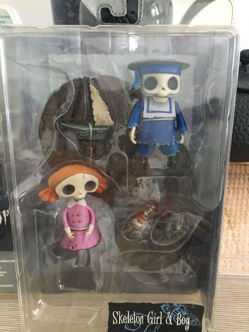 Tim Burton Corpse Bride - 怪誕屍新娘 -Skeleton Girl & Boy, 興趣及遊戲, 玩具 & 遊戲類 ...