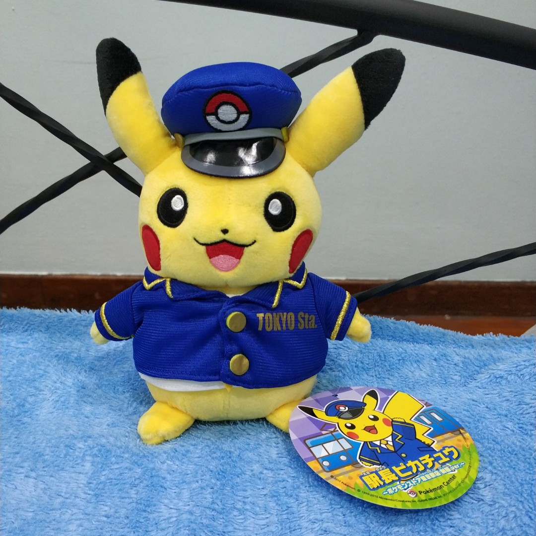 Tokyo Station Master Pikachu Plush. Pokemon. BNWT, Hobbies & Toys, Toys ...
