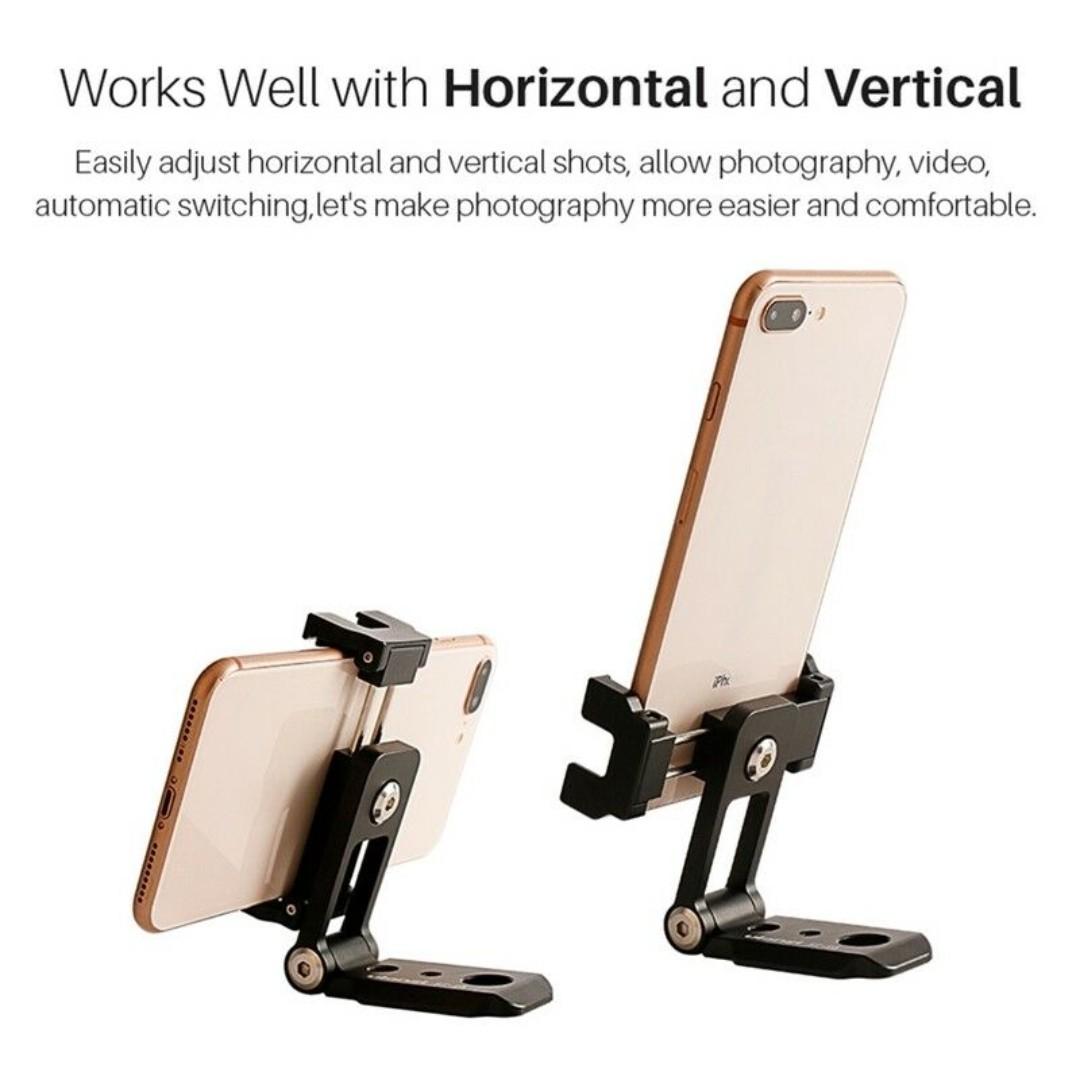 Ulanzi ST-05 Foldable Clipper Clamp Tripod Mount Adapter with Hot Shoe ...