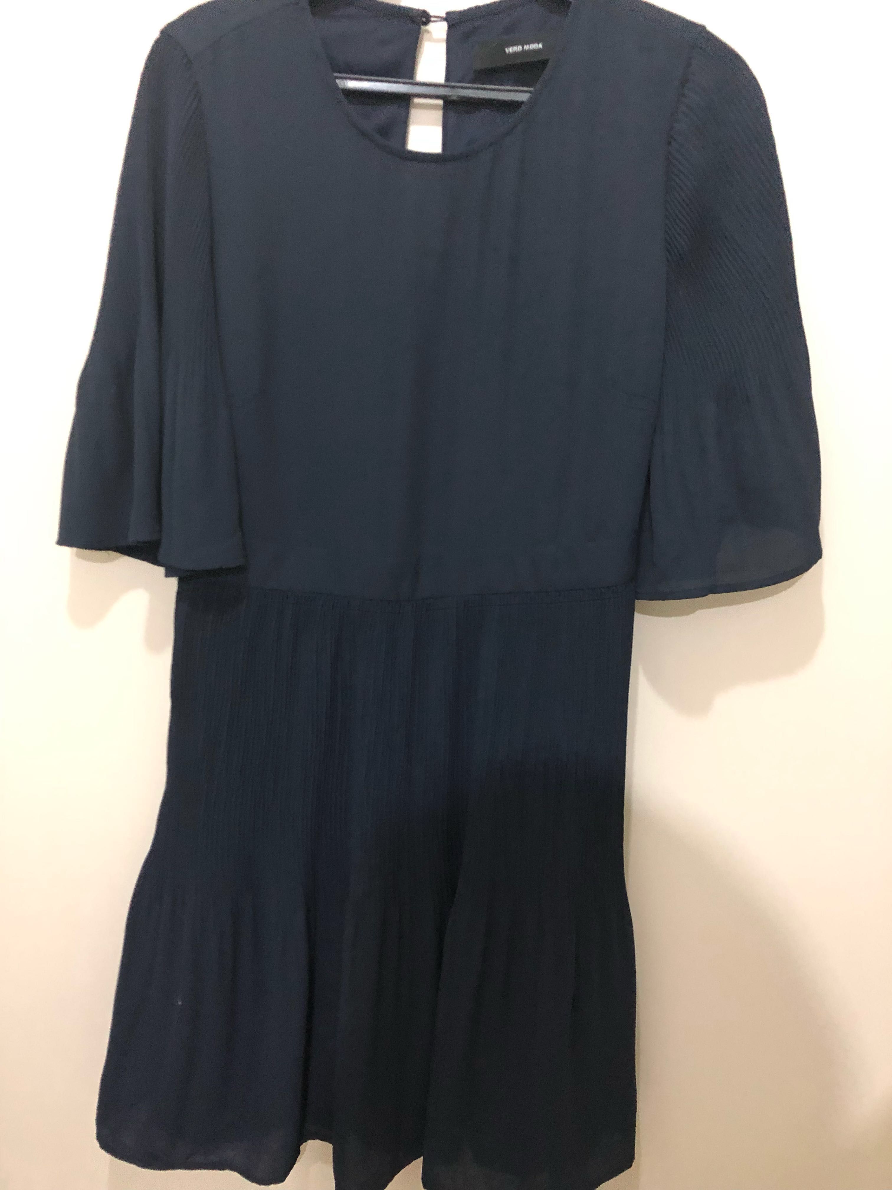 Vera Moda cocktail dress in navy blue, Women's Fashion, Dresses & Sets ...