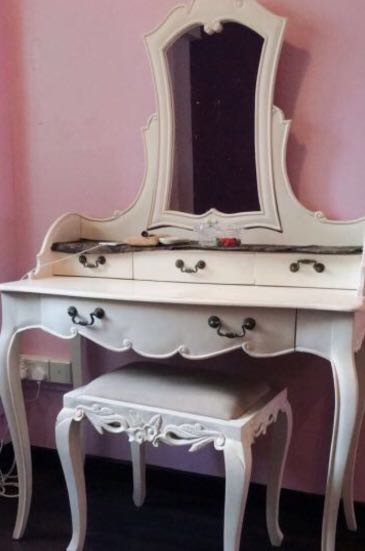 Victorian Dressing Table Set, Furniture & Home Living, Furniture ...