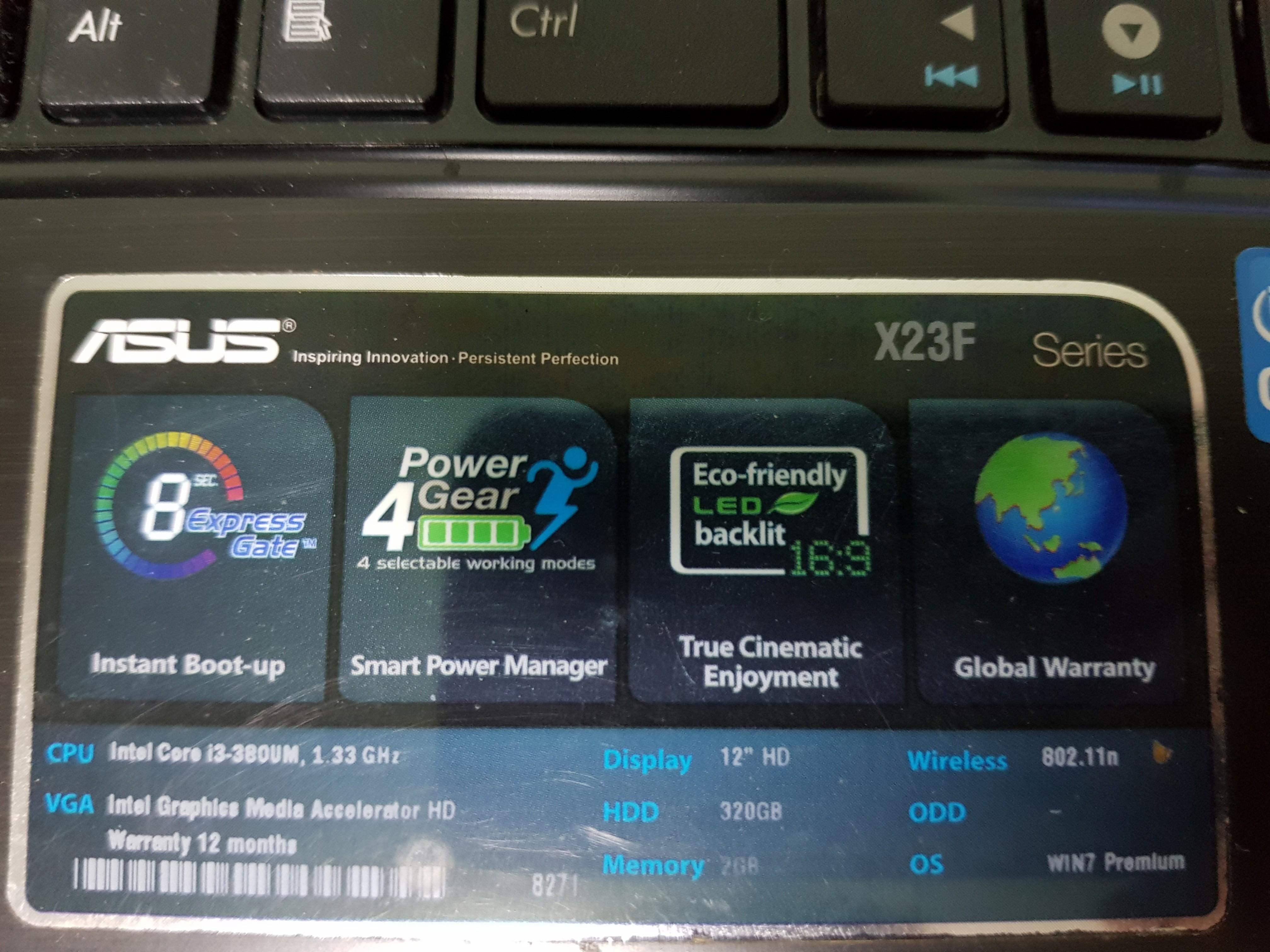 Asus X23F, Computers & Tech, Laptops & Notebooks on Carousell