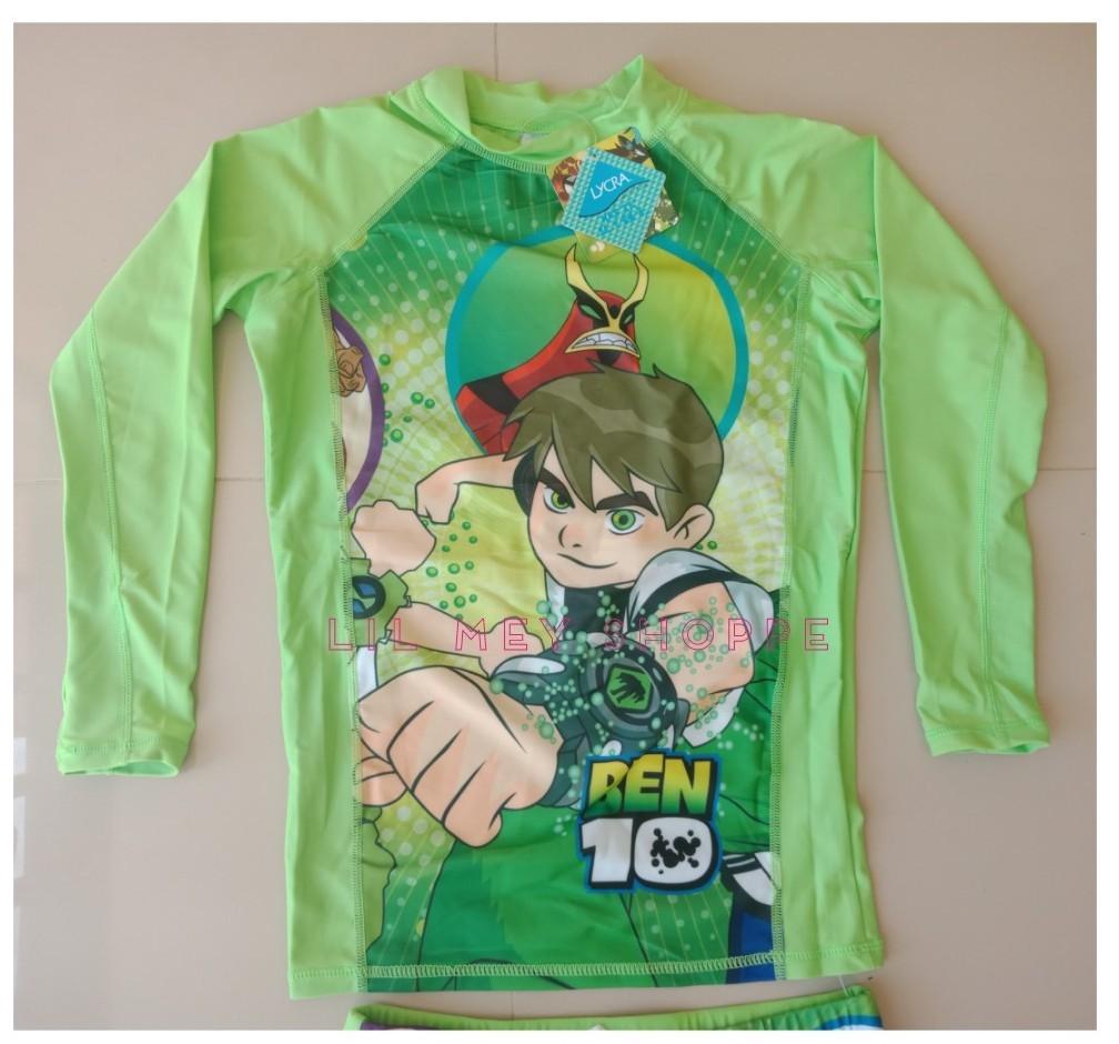 Ben 10 Top & Short Rashguard Swim Wear, Babies & Kids, Babies & Kids ...