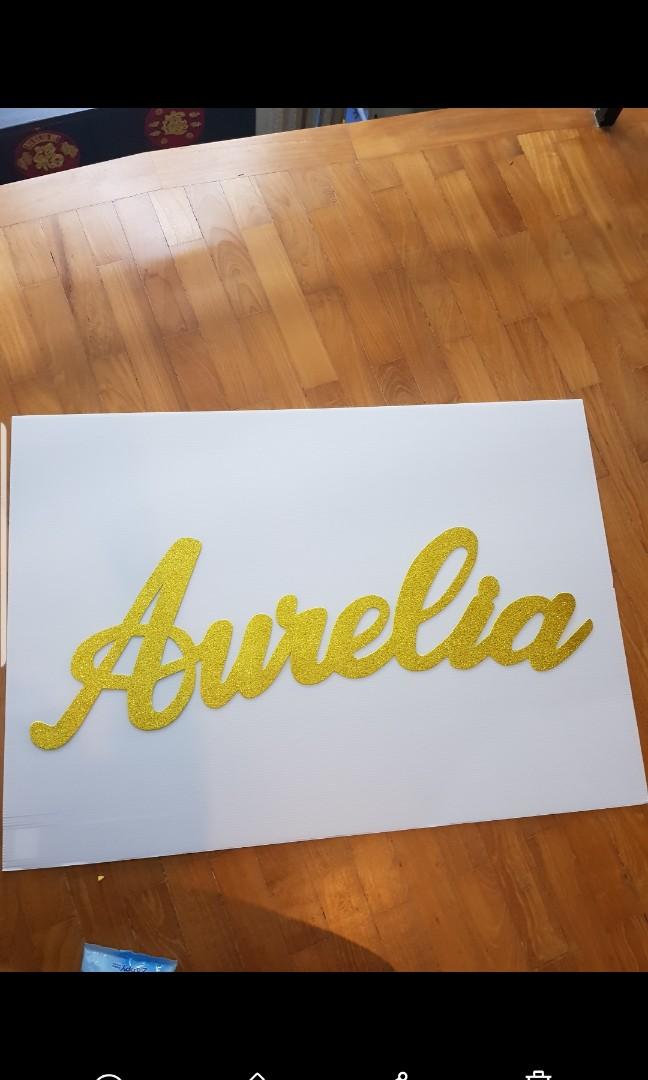 Calligraphy name cutout, Hobbies & Toys, Stationery & Craft, Art ...