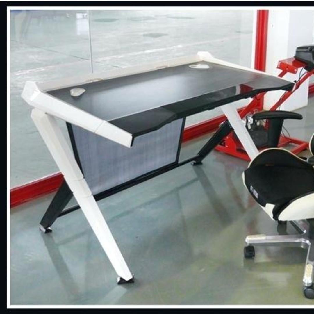 DXRacer Gaming Desk (White Colour), Furniture & Home Living, Furniture ...