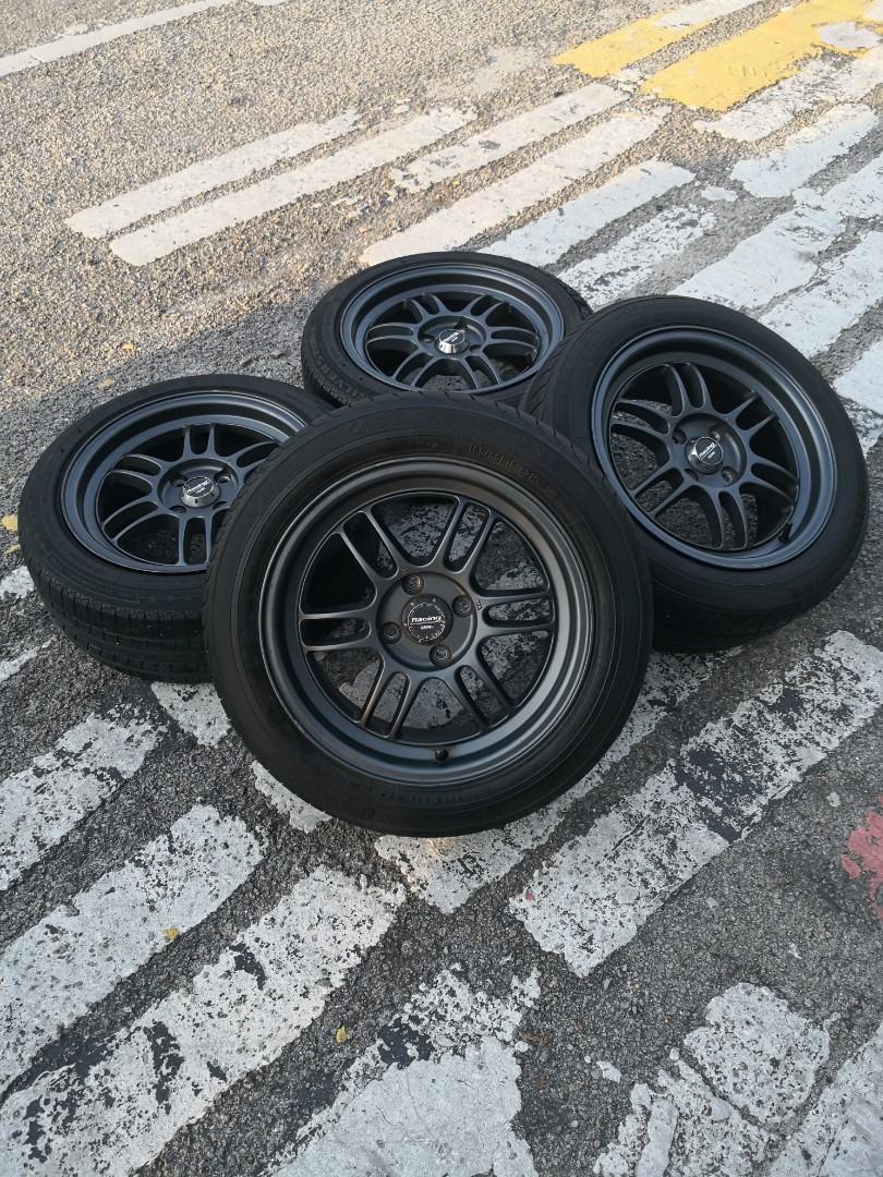 Enkei rpf1 15" untuk bezza axia myvi alza wira bunga 60%, Auto Accessories on Carousell