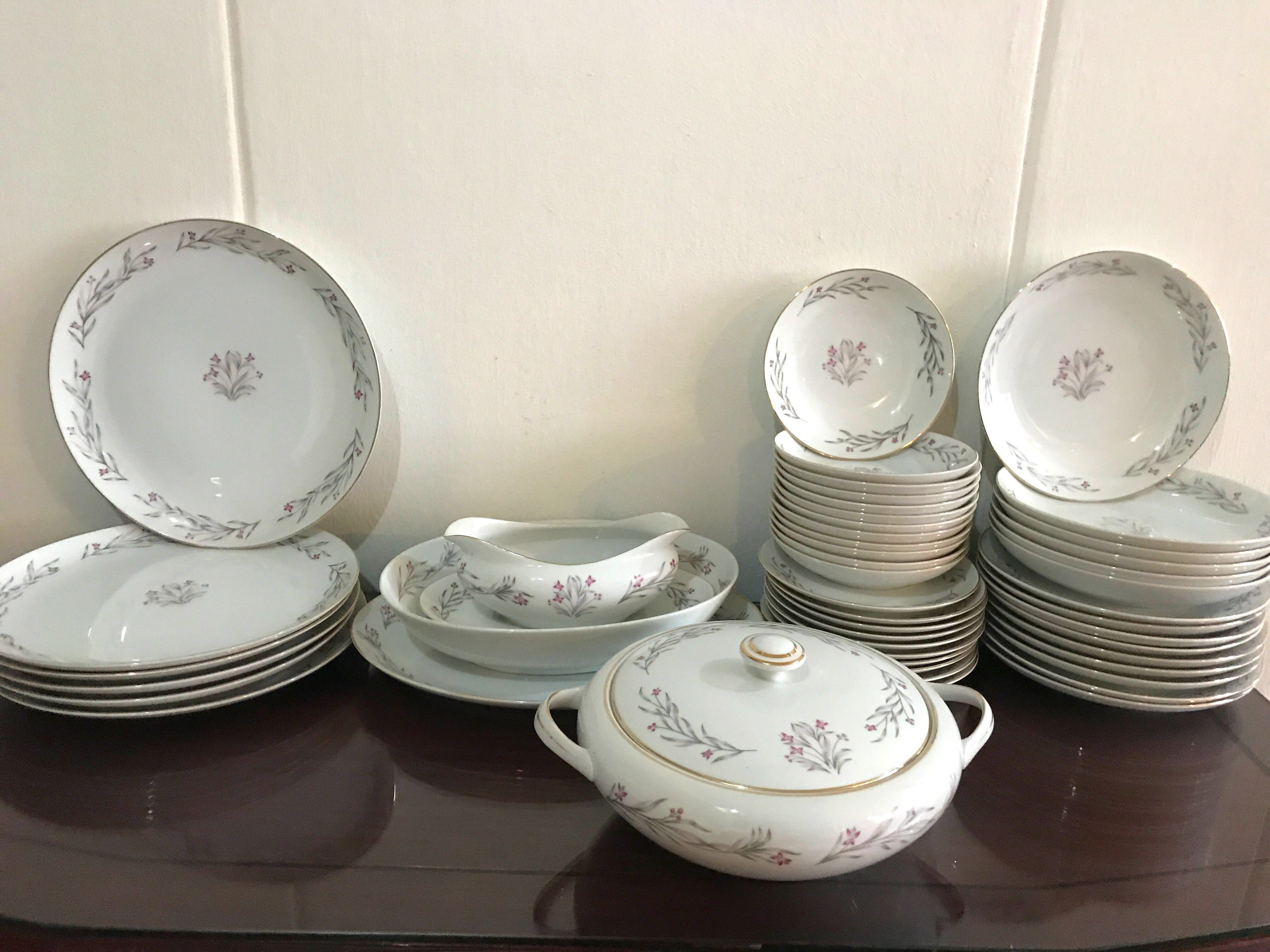 European Style Diamond China Dining Set, Furniture & Home Living ...