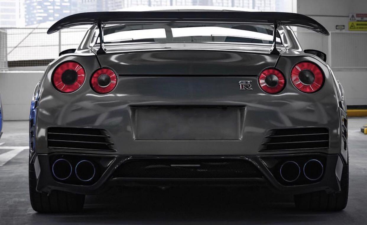 WTS GTR R35 Rear bumper, bottom CF diffuser, TS rear side and TS wheel ...