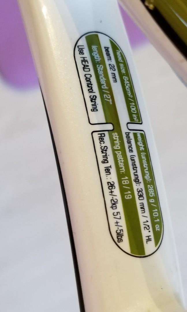 Head MicroGel Mojo Green Tennis Racquet, Sports Equipment, Sports ...